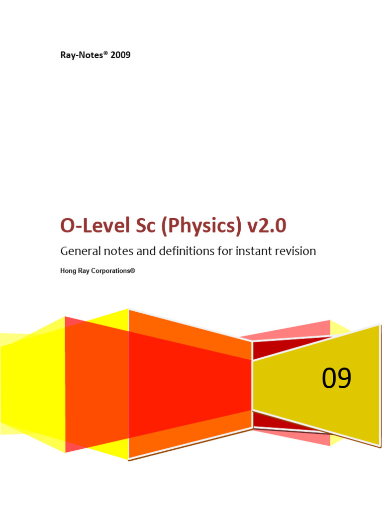 O Level Physics Quick Revision | PDF | Waves | Light