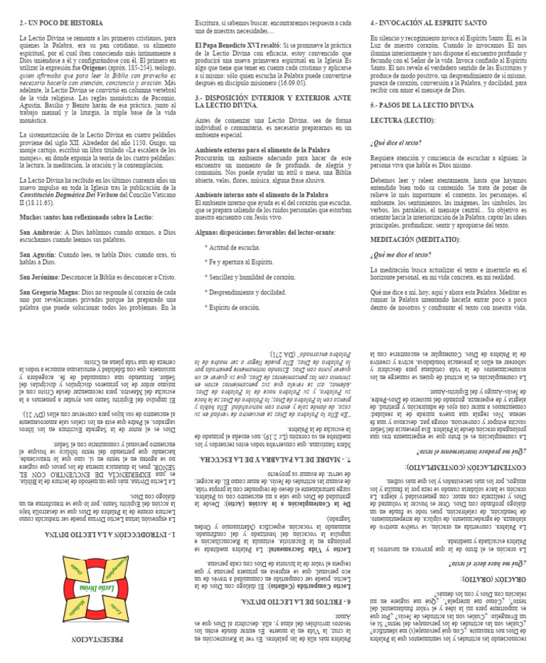 Lectio Divina Pdf Lectio Divina Oración