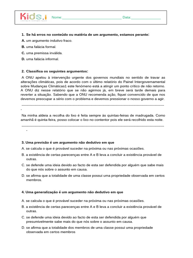 Guia de Falácias Lógicas e Argumentos | PDF | Falácia | Argumento