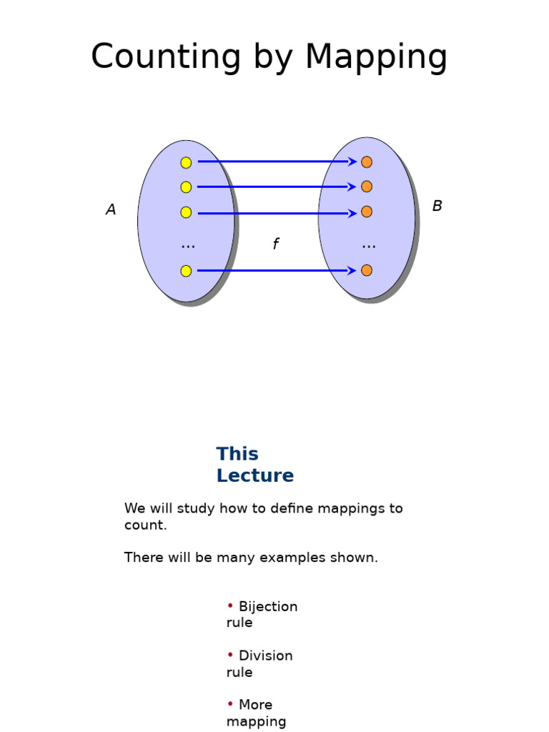 L10-Counting by Mapping | PDF | Mathematics | Mathematical Concepts
