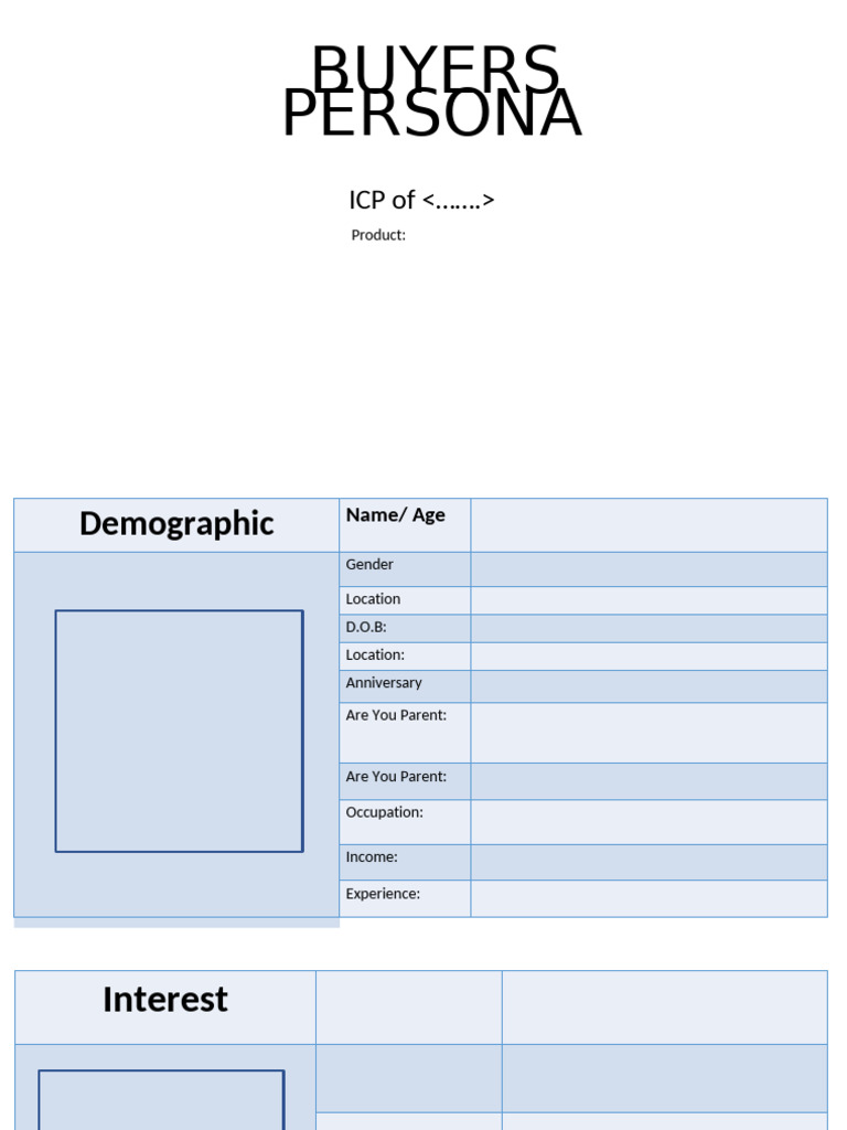 Ideal Customer Profile - Template | PDF | Career & Growth | Social Science