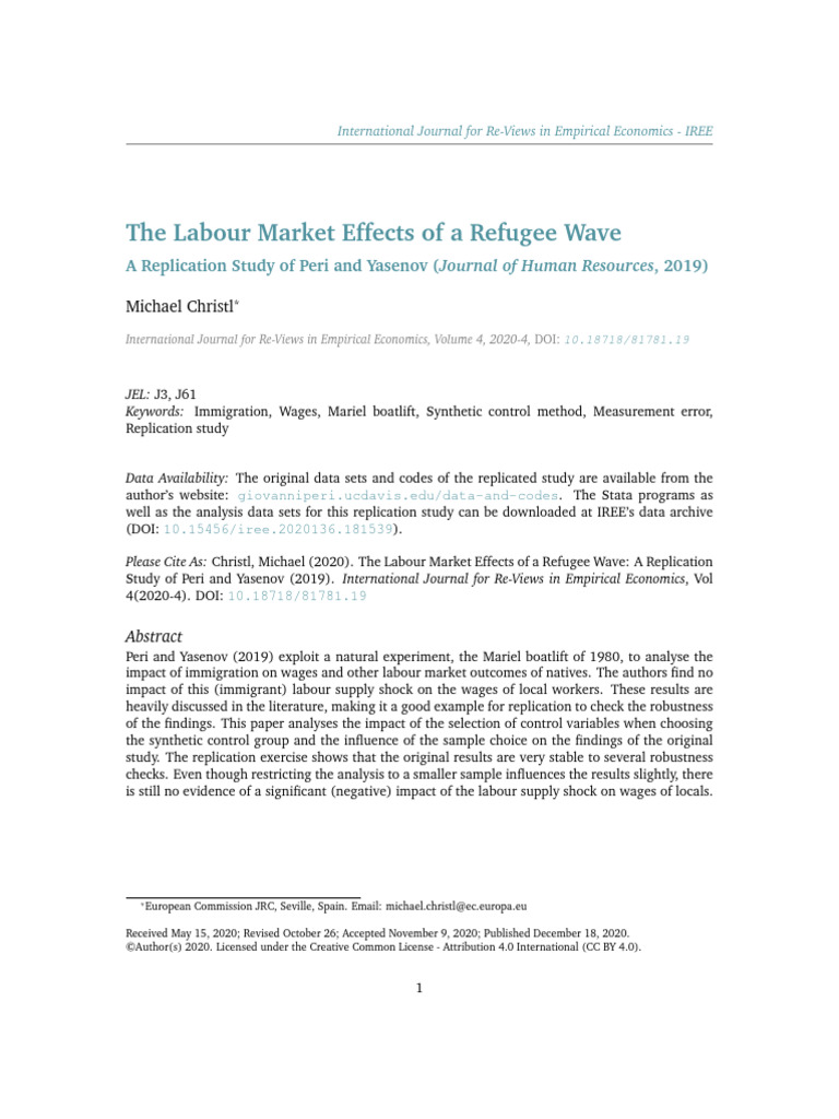 2020 04 Christl Labour Market Effects | PDF | Labour Economics ...
