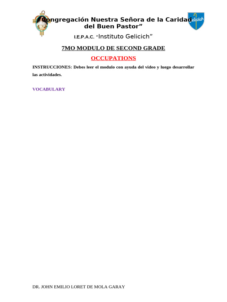 7mo Modulo de Aprendizaje Second Grade | PDF