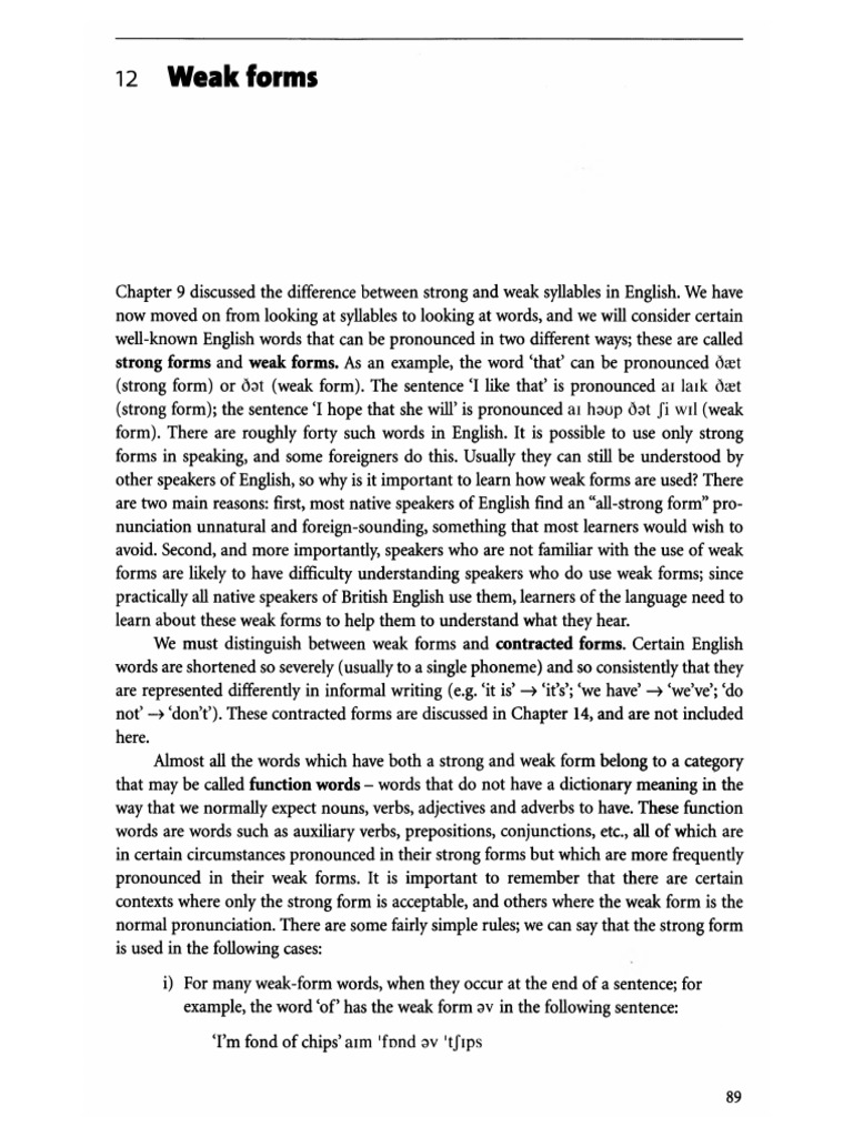 Understanding English Weak Forms | PDF | English Language | Semantic Units