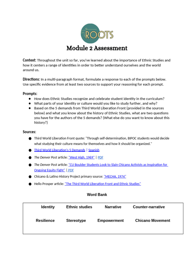Module 2 Assessment Formatted | PDF