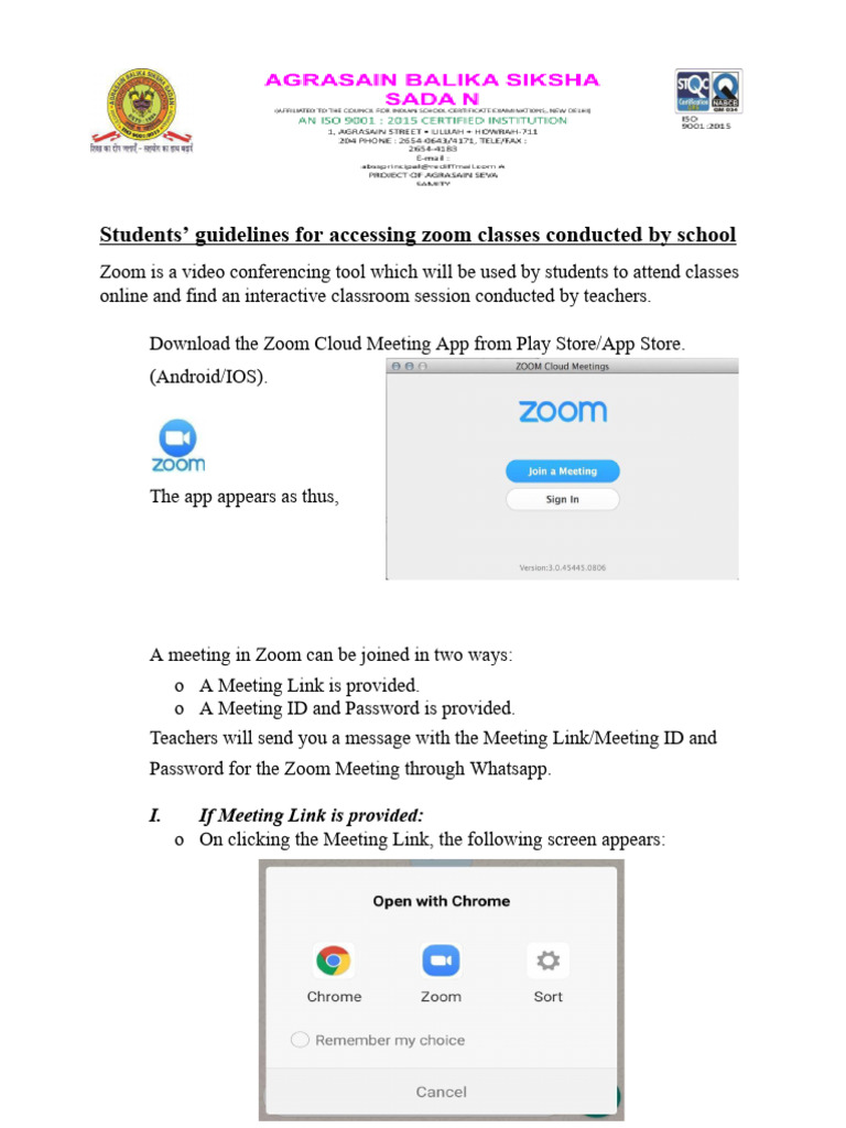 Zoom Guidelines | PDF | Career & Growth