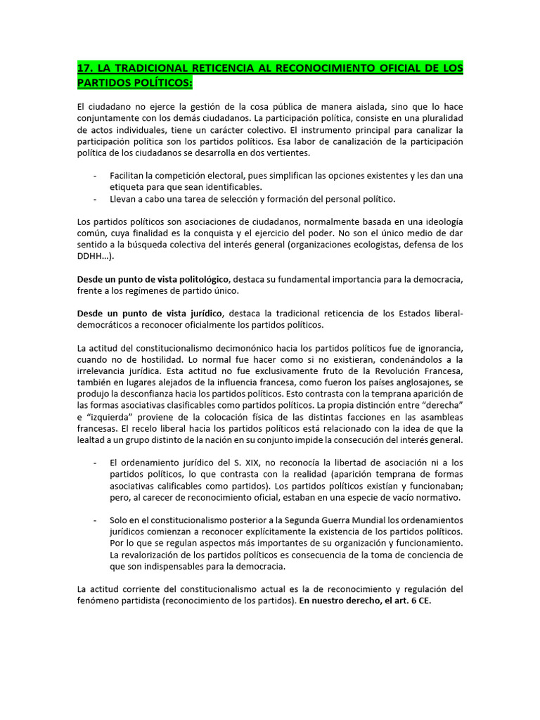Apuntes Constitucional (Mario Barbero) | PDF | Partidos políticos ...