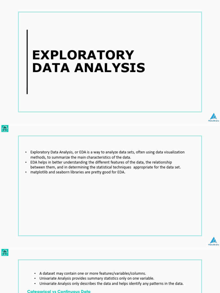 6) Exploratory Data Analysis | PDF | Outlier | Data Analysis