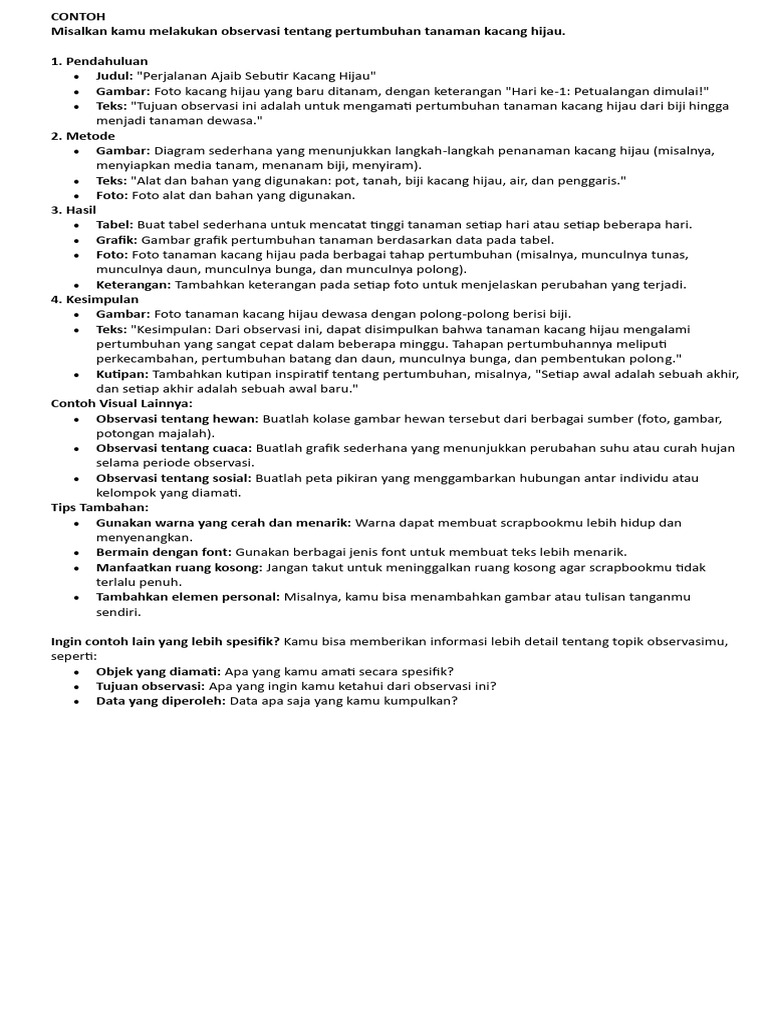 Contoh Konsep Scrapbook | PDF