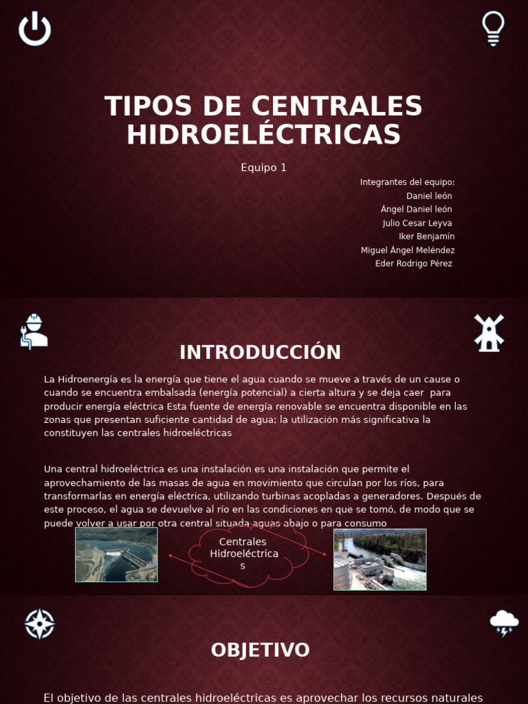 Tipos de Centrales Hidroeléctricas | PDF | Hidroelectricidad | Agua