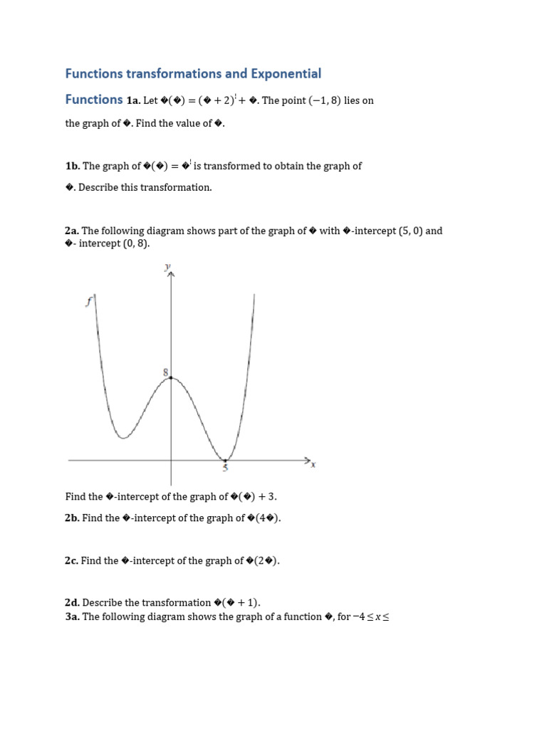 Functions and Transformations Guide | PDF | Cartesian Coordinate System ...