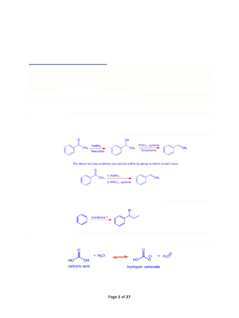 CHE250 - Mechanism of Organic Reactions | PDF | Chemical Reactions ...