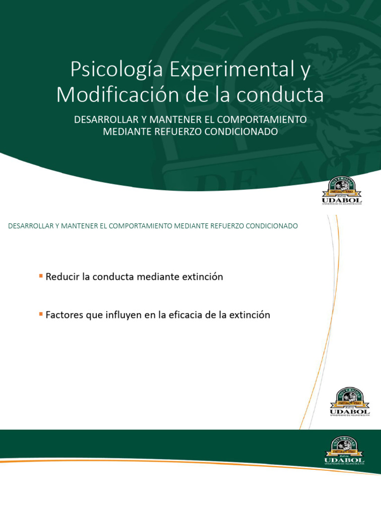 PSI-406 - T7-01.1 Desarrollar y Mantener El Comportamiento Mediante Refuerzo Condicionado | PDF ...