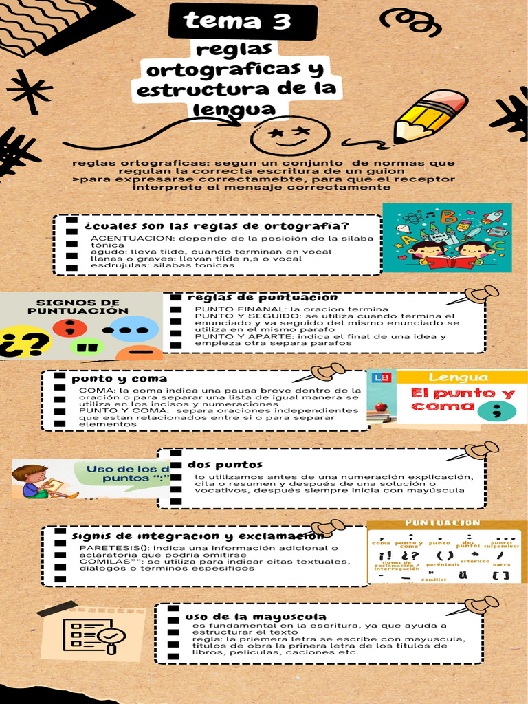 Infografía Día Del Estudiante Derechos Scrapbook Marrón y Negro ...