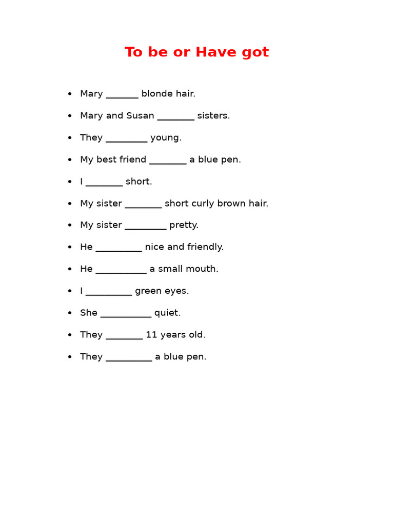 To Be or Have Got | PDF | Career & Growth