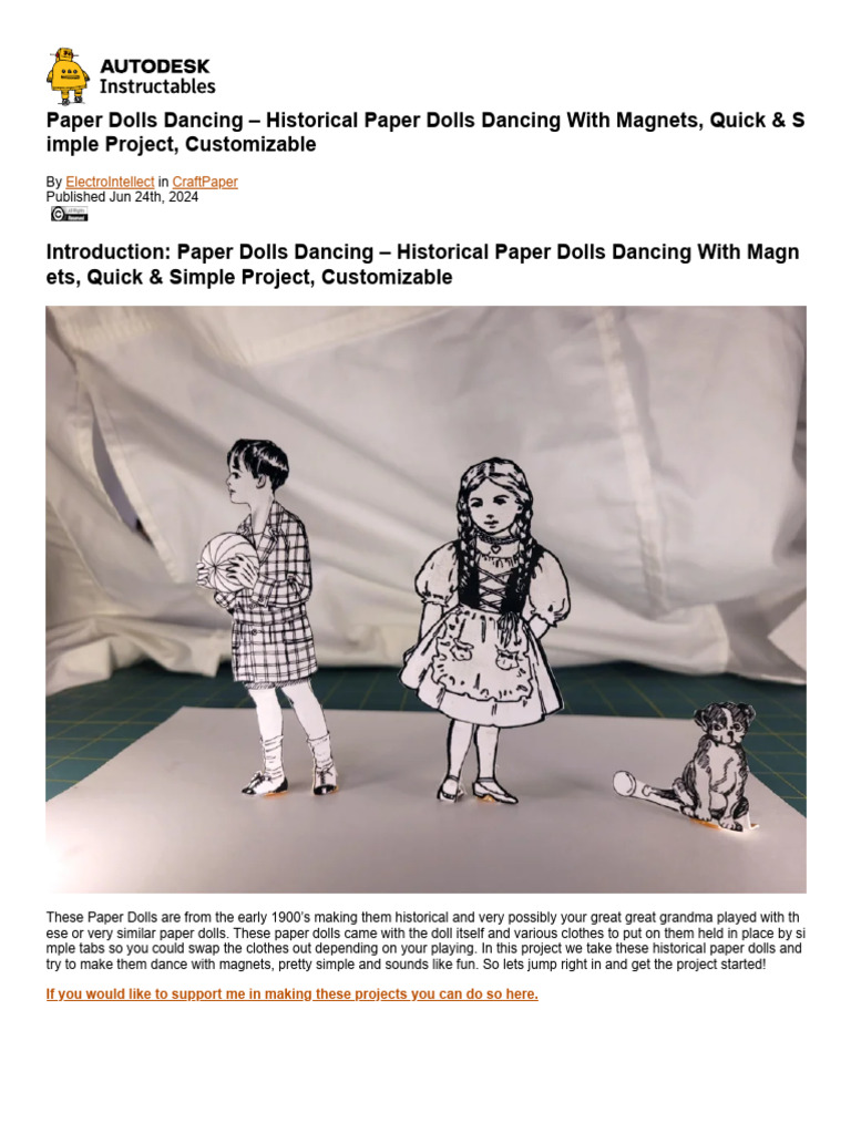 Dancing Paper Dolls with Magnets | PDF | Adhesive | Dolls