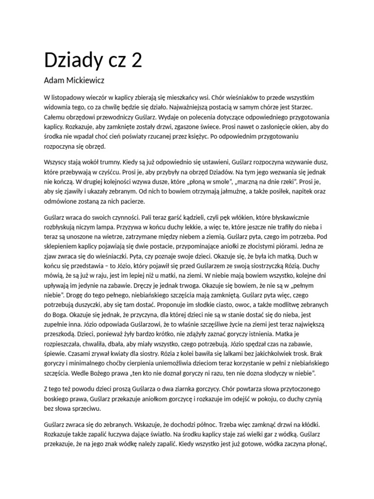 Dziady CZ 2 | PDF