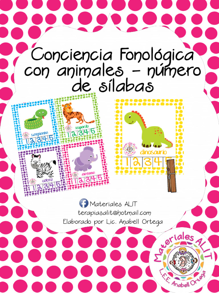 Animales Por Número de Sílabas ALIT | PDF