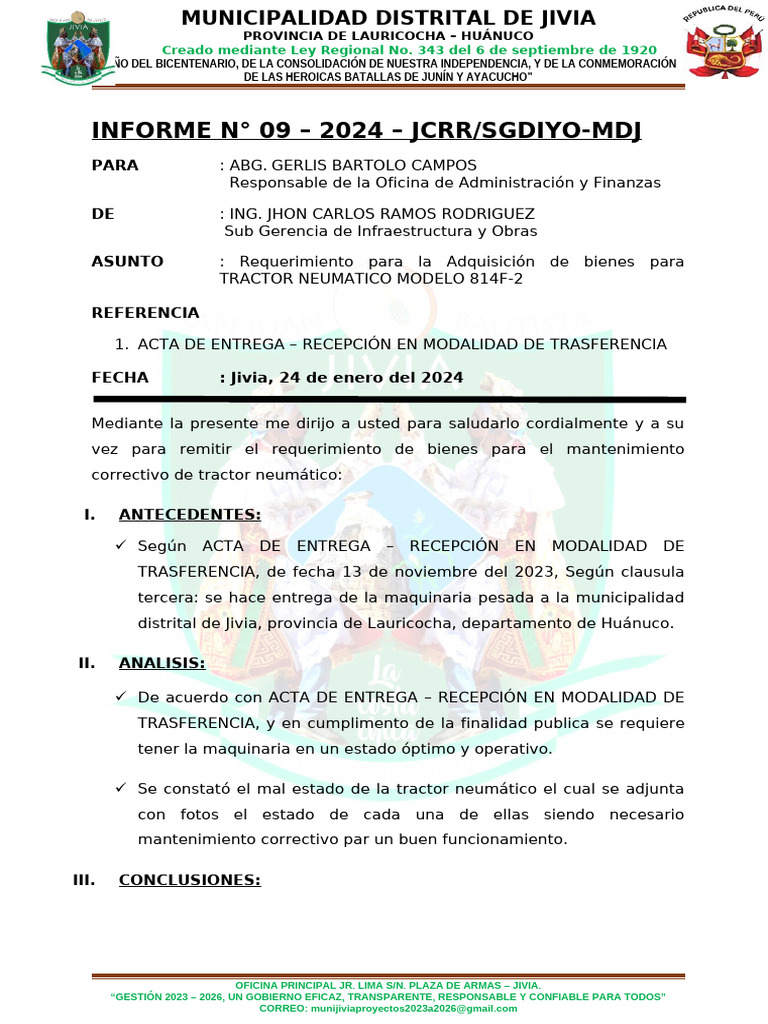 Informe #09 - 2024 - Jcrrsgdiyo-Mdj Requerimiento Baterias para ...