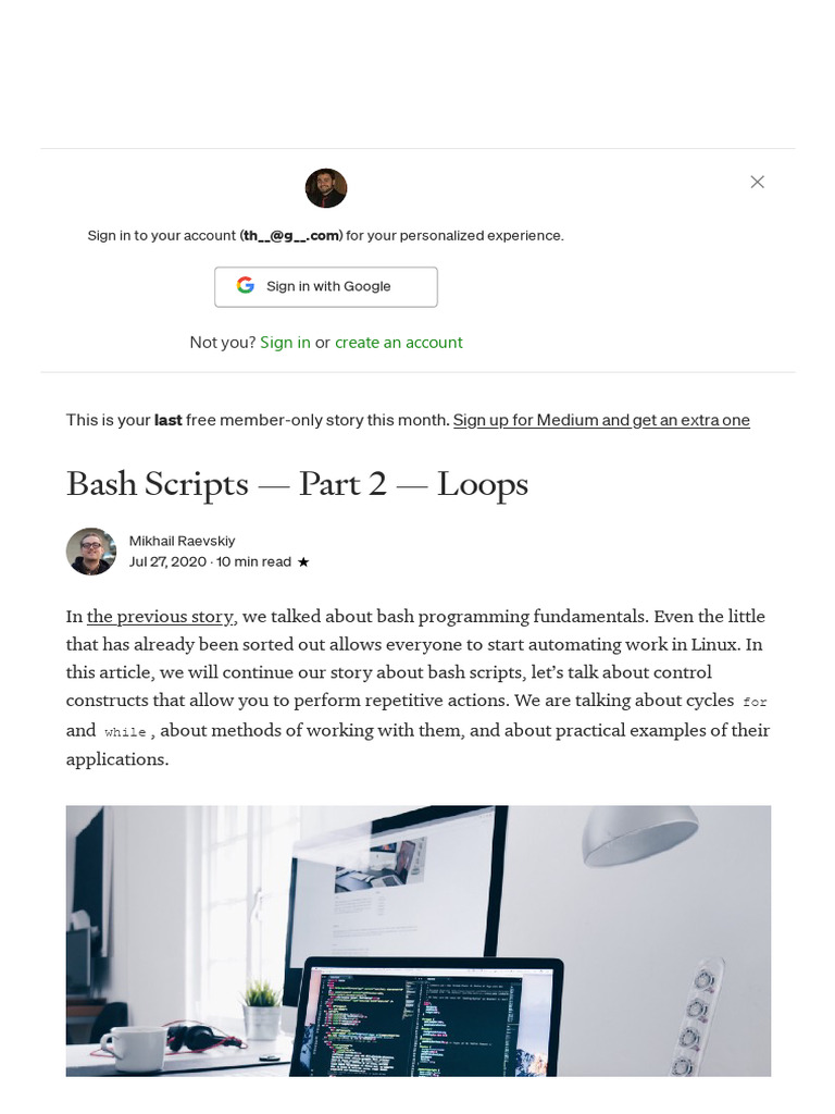 Bash Scripts - Part 2 - Loops. in The Previous Story, We Talked About ...