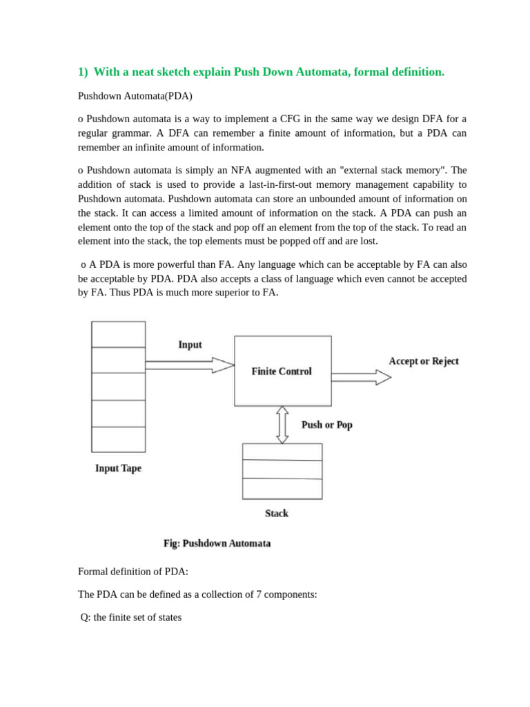TOA Mid - II Question and Answers | PDF | Theoretical Computer Science ...