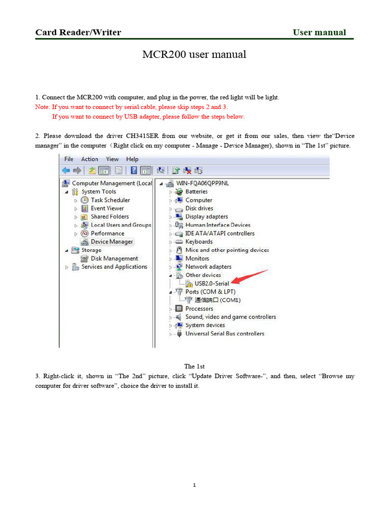 MCR200 User manual | PDF | Device Driver | Computer Architecture