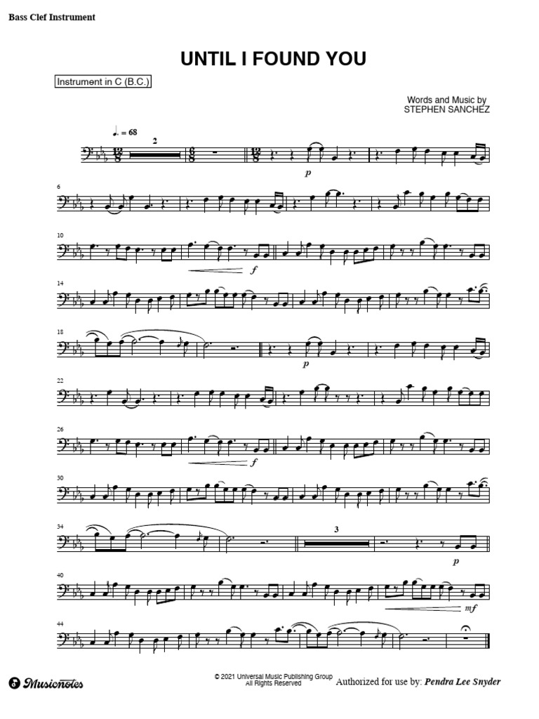 Until I Found You - Cello | PDF