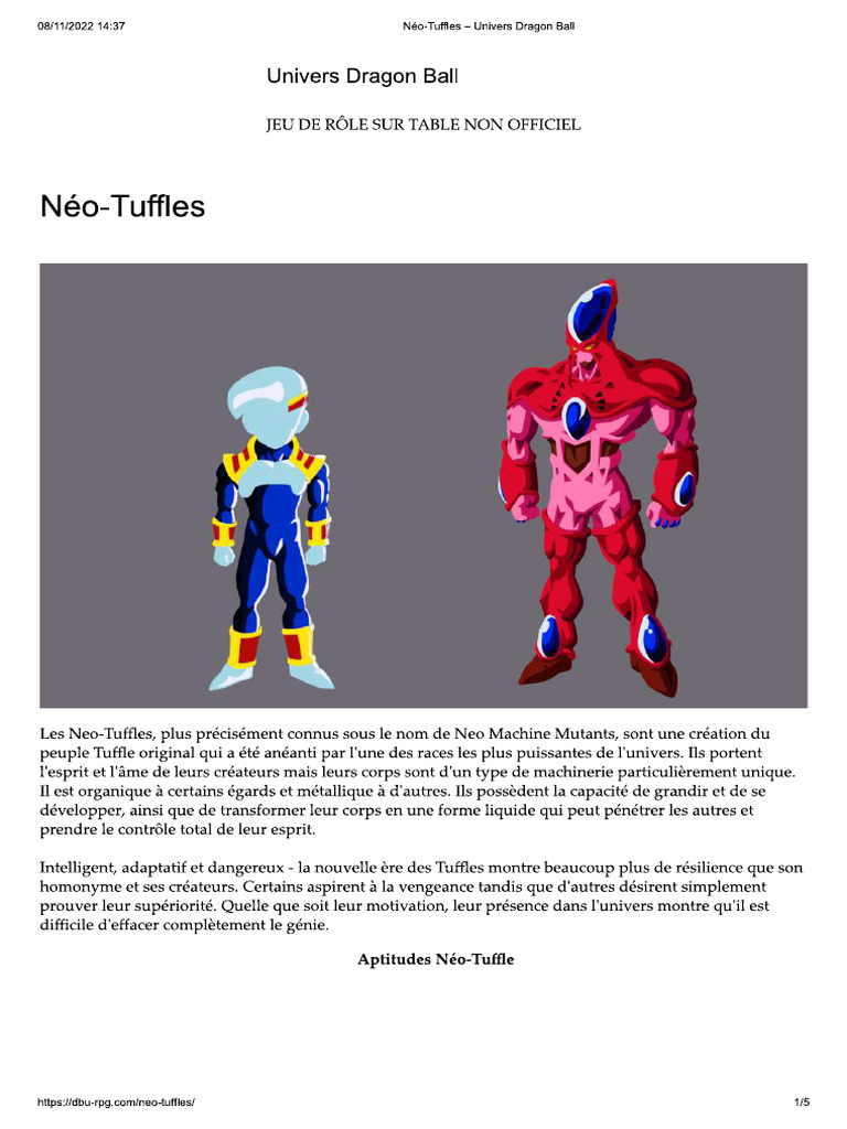 20 - Néo-Tuffles - Univers Dragon Ball | PDF | Teaching Methods ...