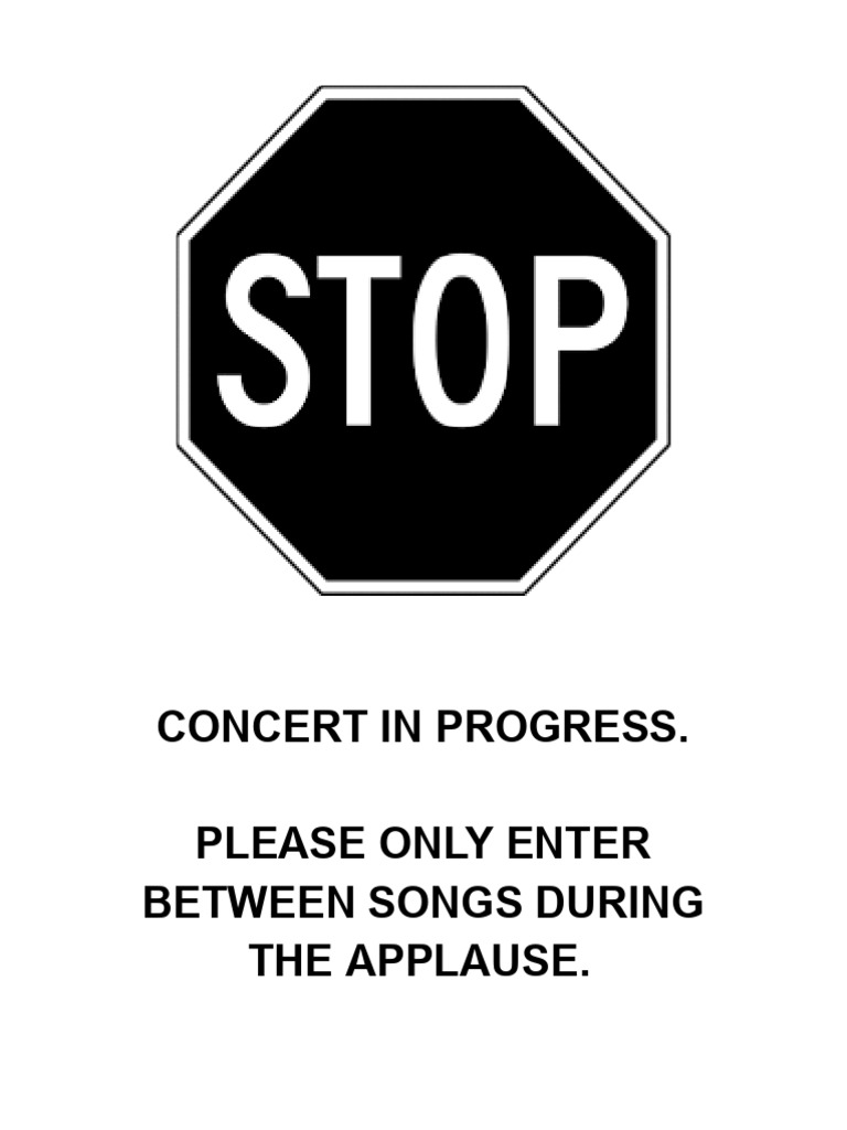 Stop Concert Sign | PDF