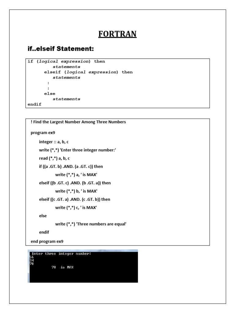 FORTRAN Lesson 3 | PDF