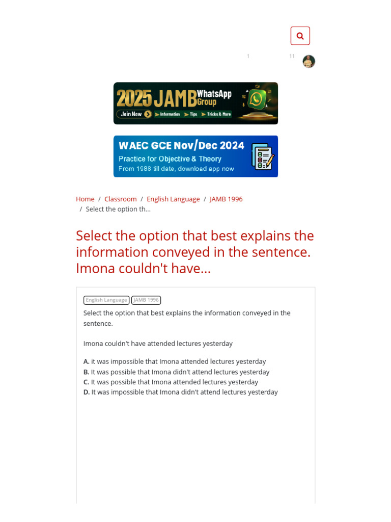 Select The Option That Best Explains The Information Conveyed in The ...
