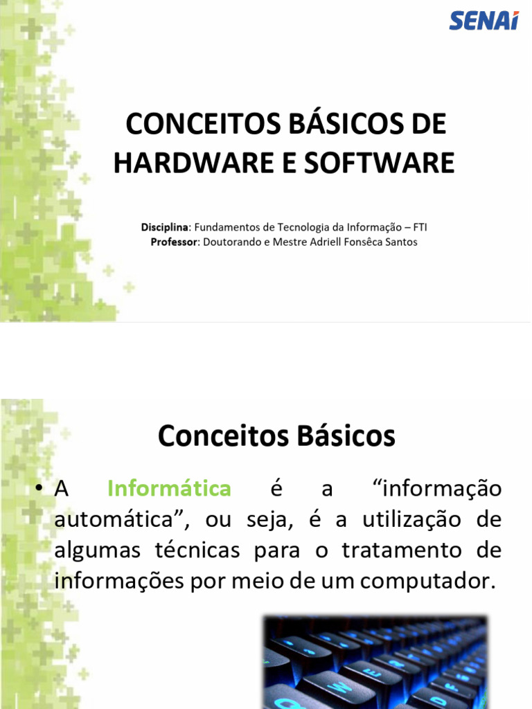 Conceitos Básicos de Informática - Professor Adriell | PDF