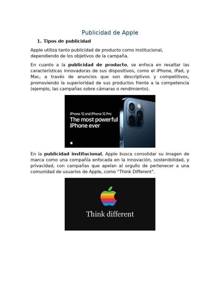 Estrategias Publicitarias de Apple | PDF | Apple Inc. | Publicidad