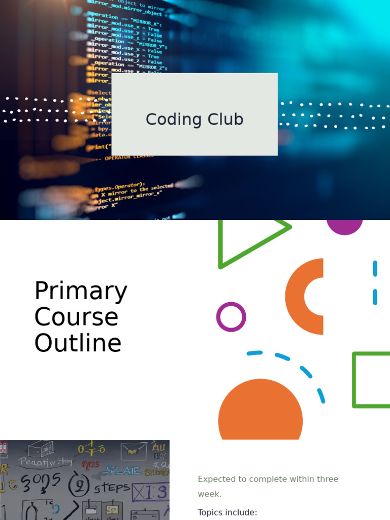 Sample Coding Club Presentation | PDF | Control Flow | Python (Programming Language)