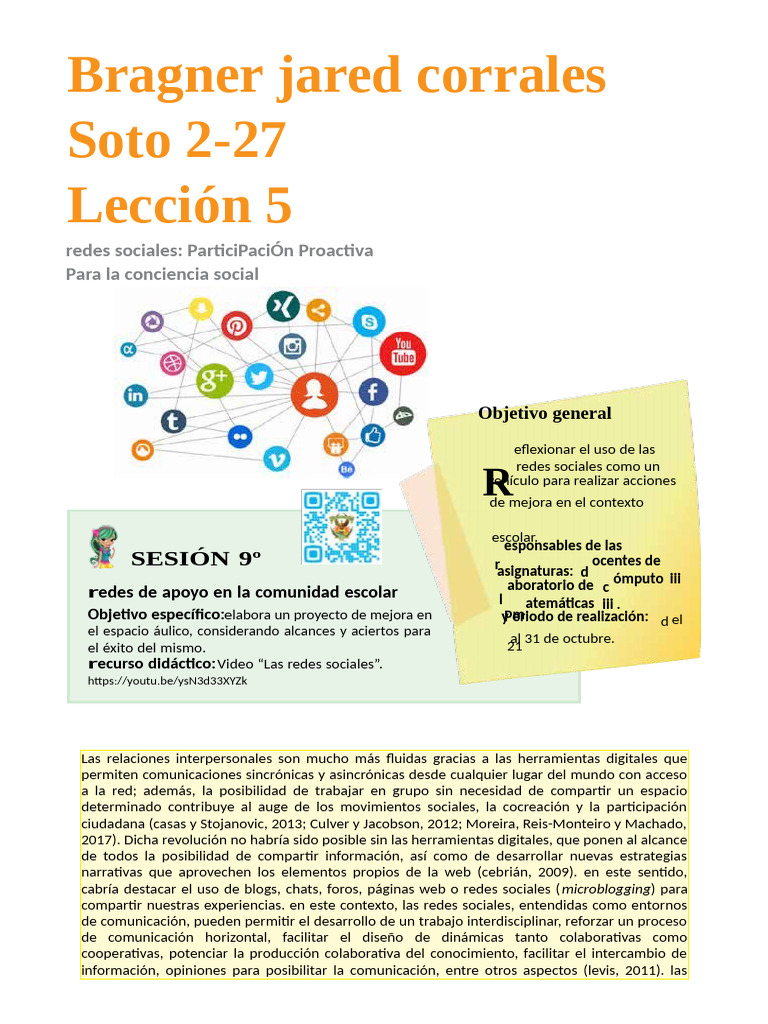 Copia de Cuadernillo HSE Leccion5 - Sesión9 | PDF | Servicio de redes ...