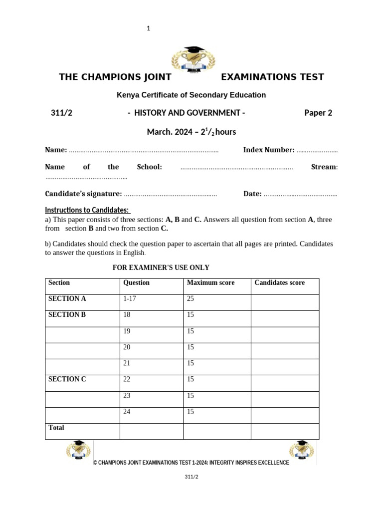 C - Jet I 2024 - Hist & Gov PP2 QS | PDF | Economies