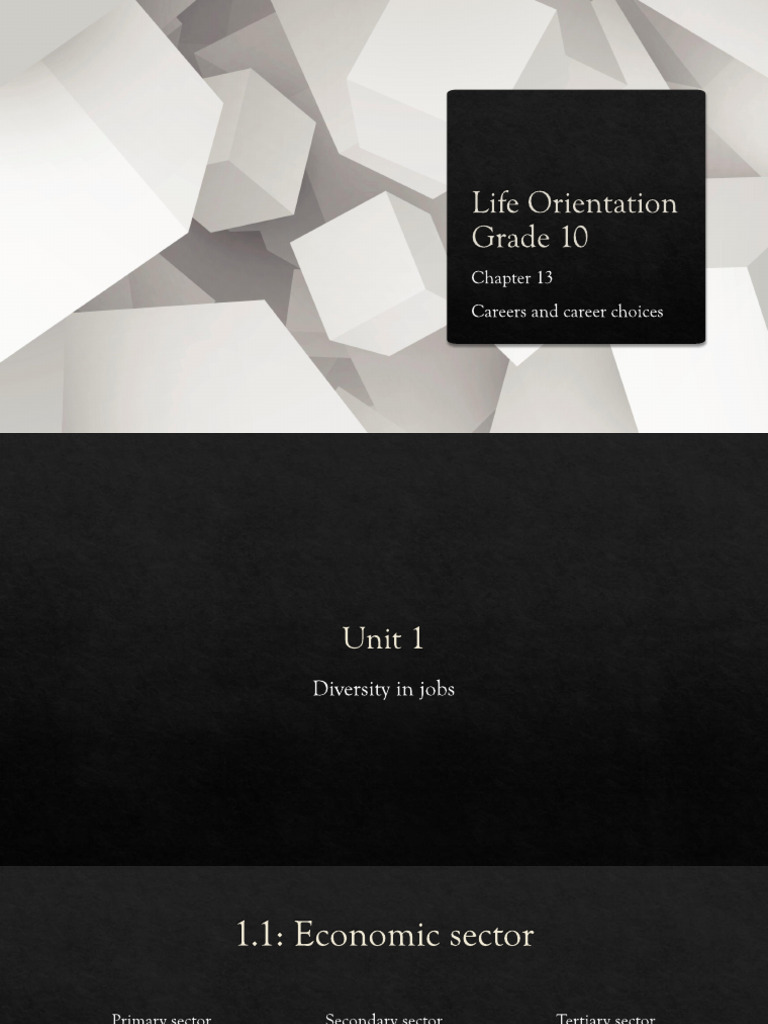 Grade 10 Career Choices Overview | PDF