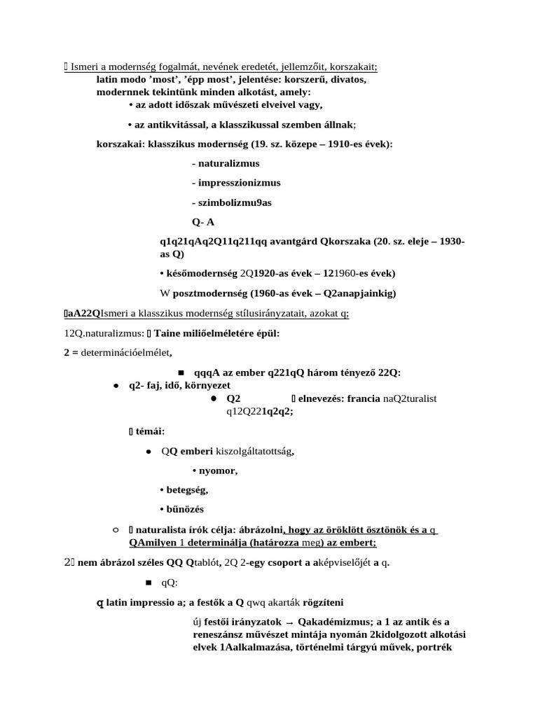 Irodalom TZ Összefoglalás | PDF