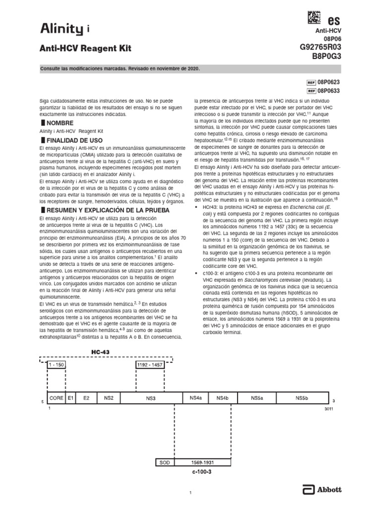 Detección Anti-VHC: Alinity i Kit | PDF | Virus de la hepatitis C ...