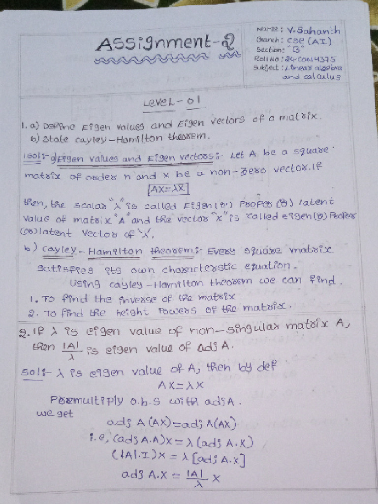 Maths Laandc Assignment 2 Level 1 2 3 1 Pdf