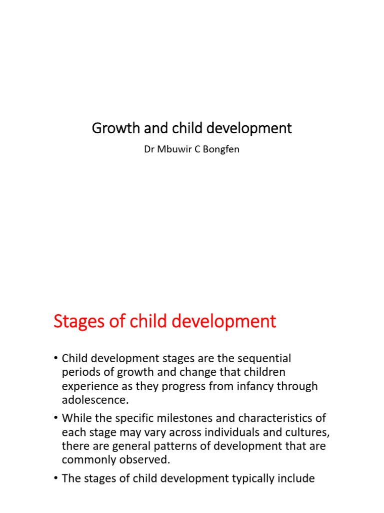 Stages and Domains of Child Development | PDF | Child Development ...