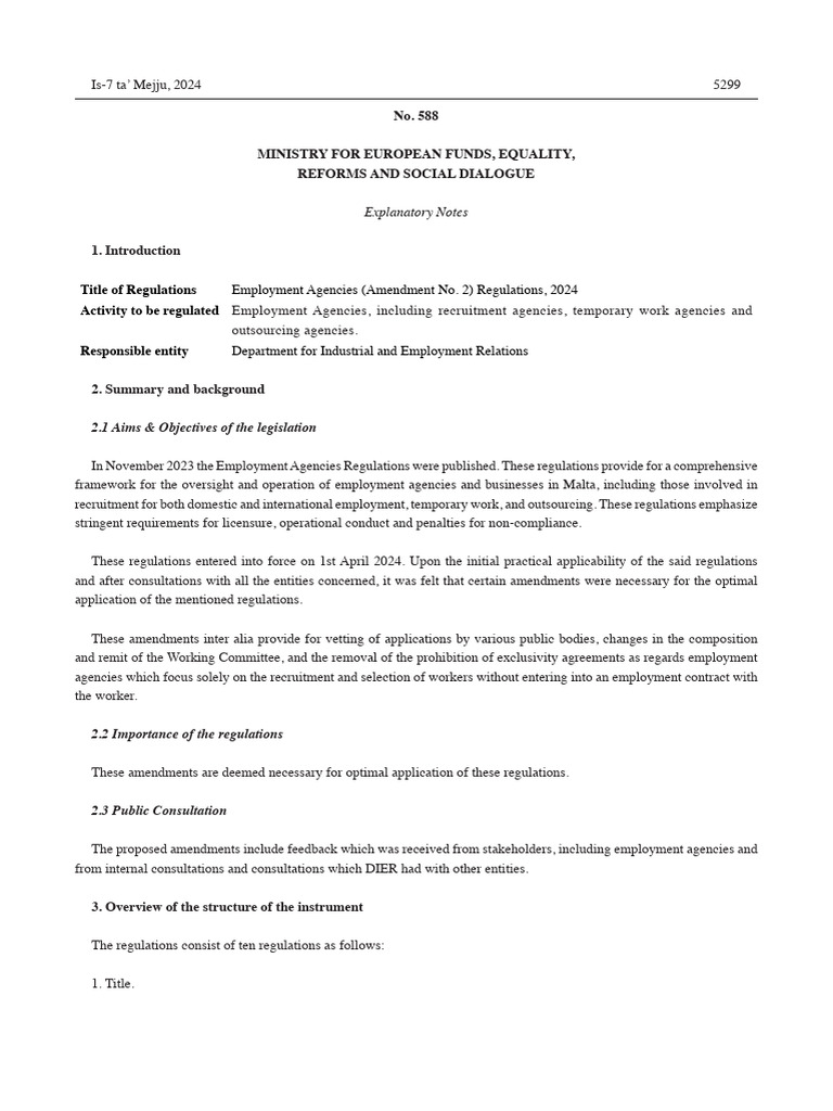 Employment Agency Regulation Update | PDF | License | Employment
