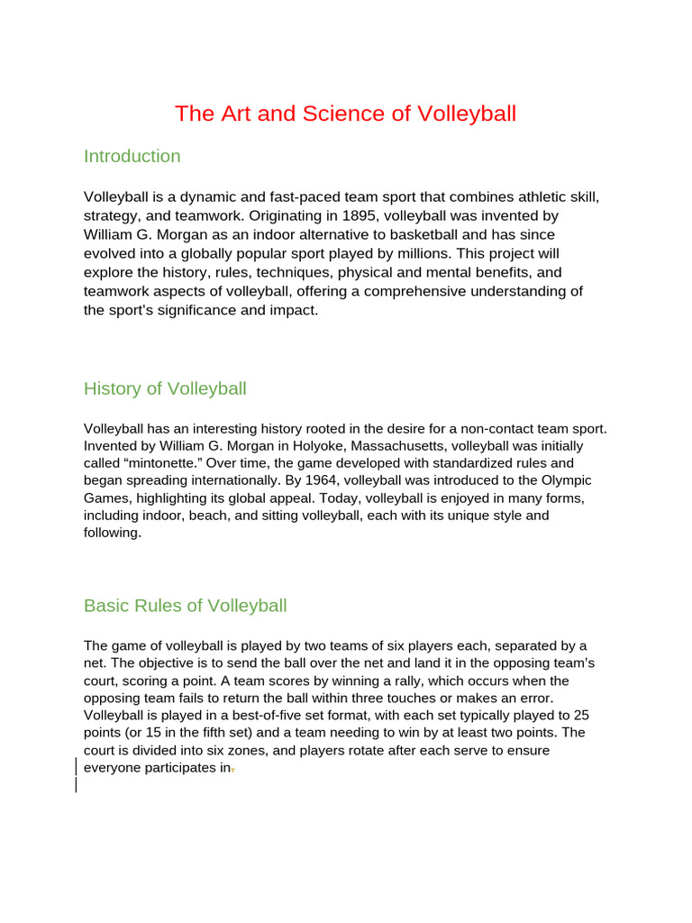 Volleyball | PDF | Volleyball