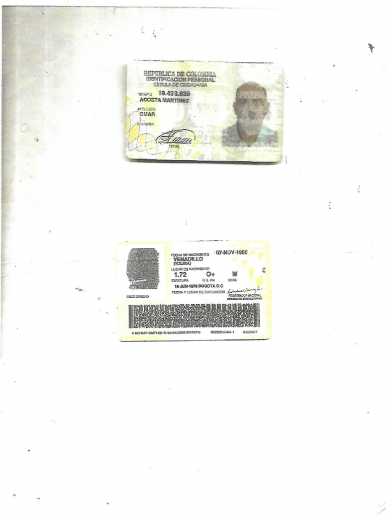 Cedula Omar Martinez | PDF