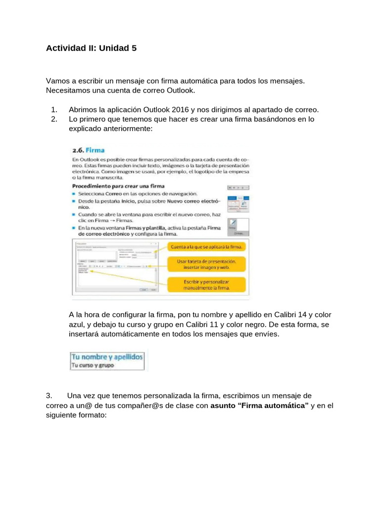 Actividad II - Unidad 5 | PDF