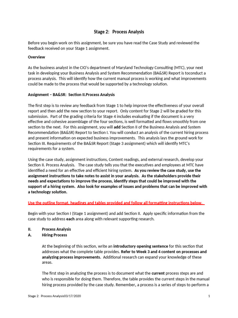Stage 2 - Business Analysis and System Recommendation 1 | PDF | Apa ...
