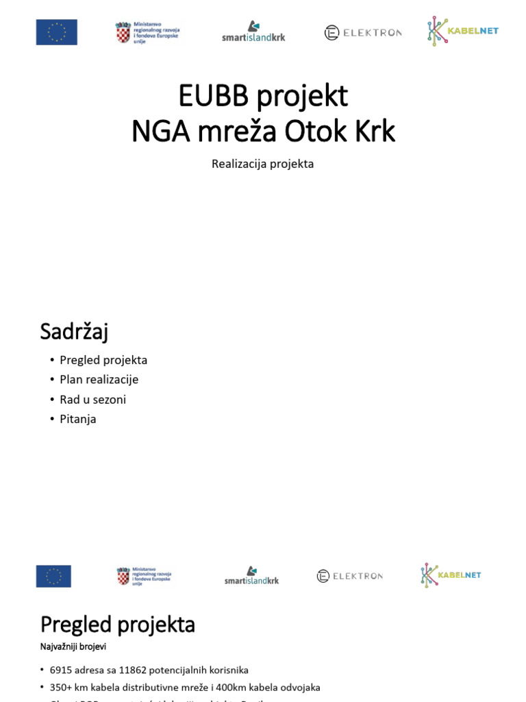 Realizacija EUBB Projekt NGA Mreža Otok KRK v1.0 21102022 | PDF