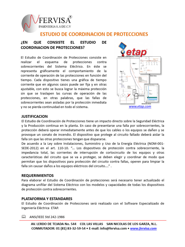 EStudio de Coordinación de Protecciones | PDF