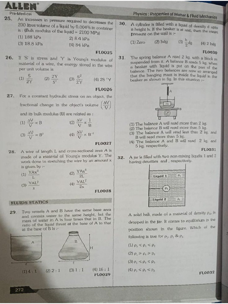 Allen Question of Fluid Mechanics | PDF