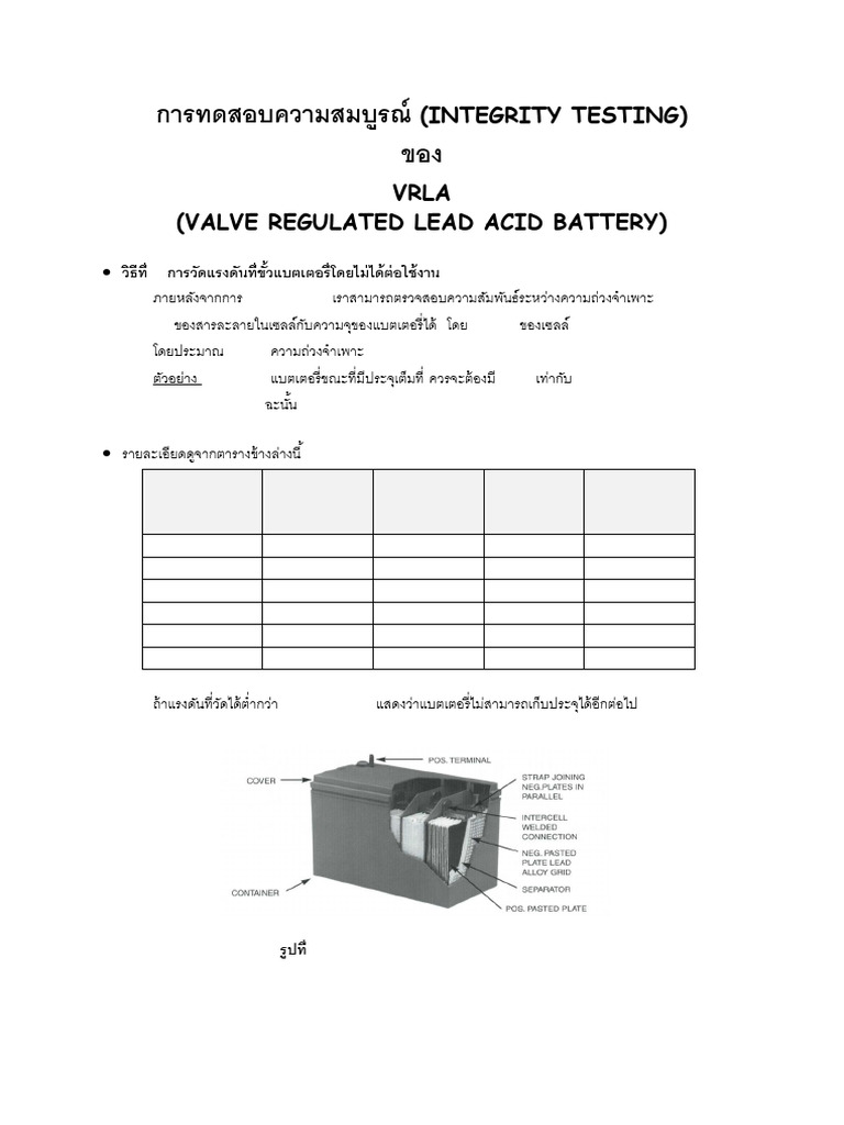 Battery Integrity Testing | PDF